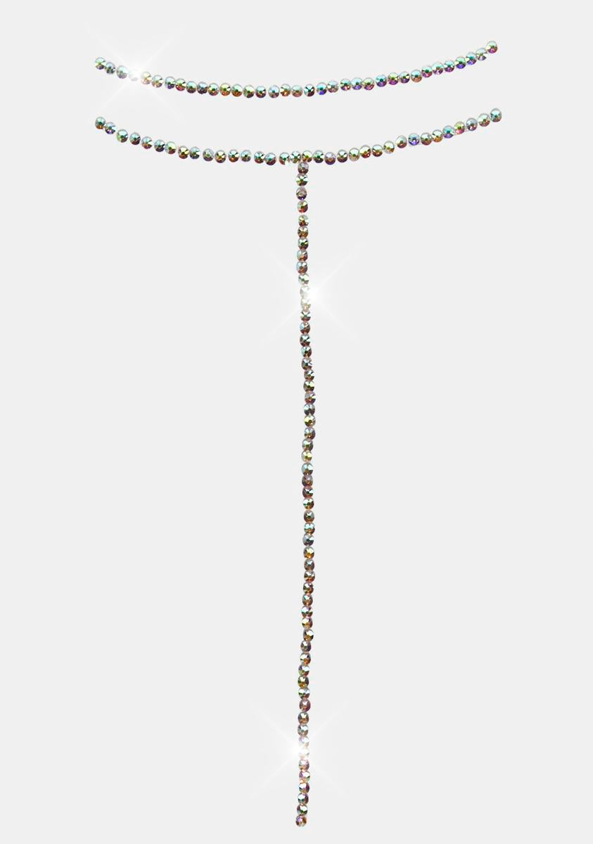 Rhinestone T Shape Body Sticker - Silver – Dolls Kill