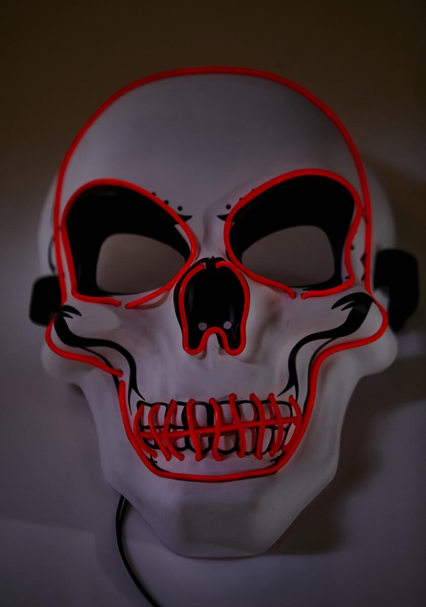 LED Light Up Skull Mask - Red – Dolls Kill