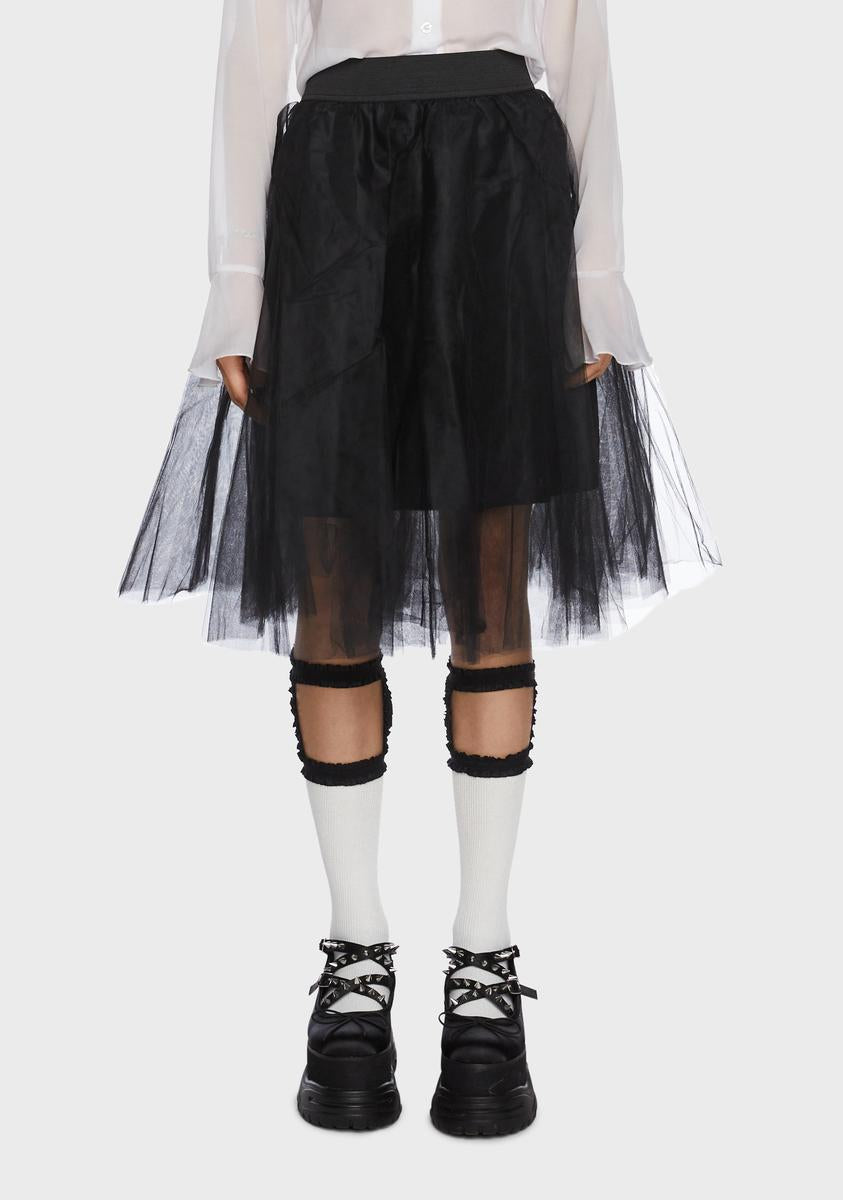 Tulle Midi Tutu Skirt - Black – Dolls Kill