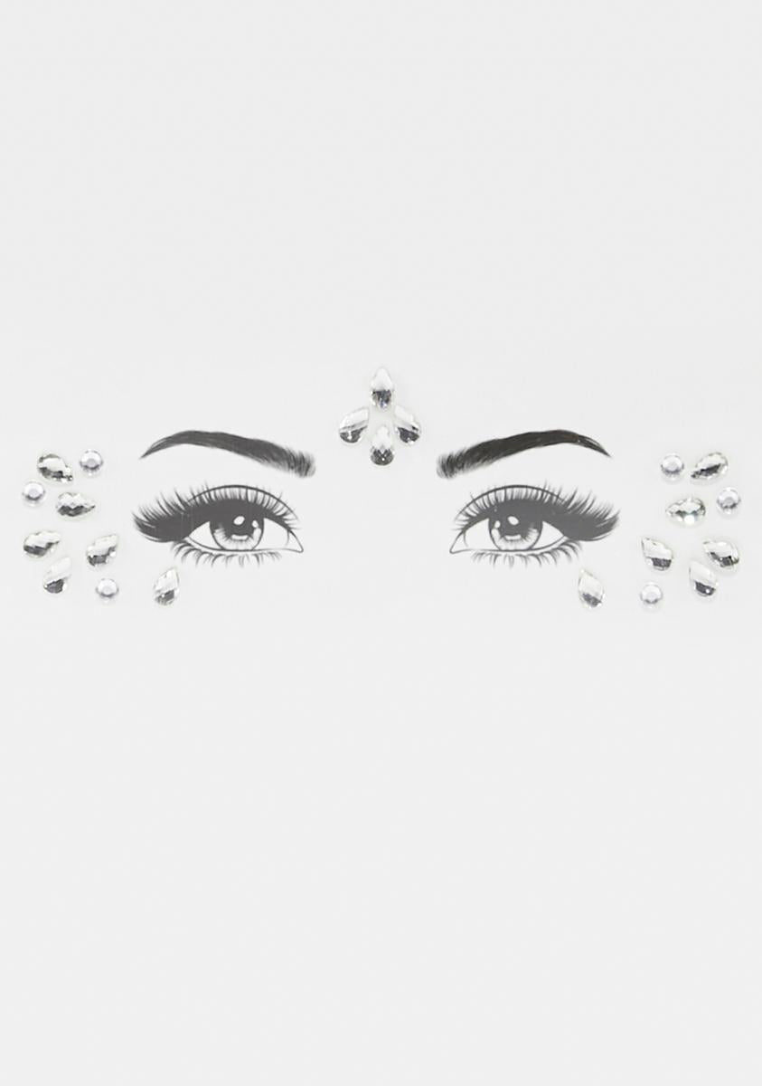Jewel Shape Eye Decor Gems - Silver – Dolls Kill