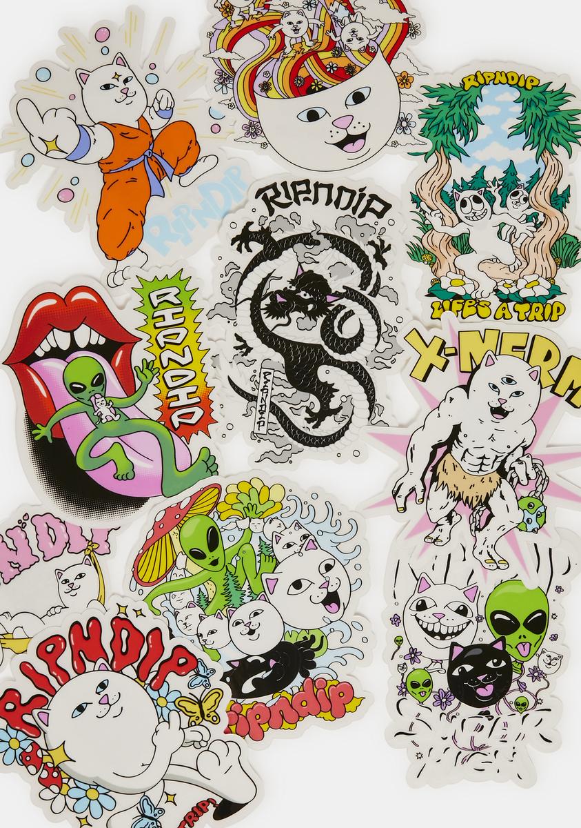 RIPNDIP Sticker Pack - Multi – Dolls Kill