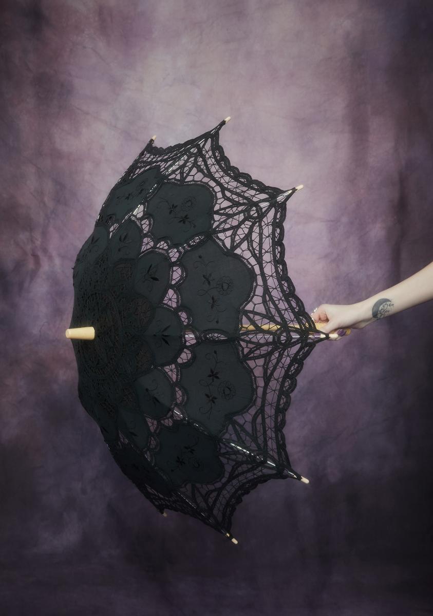 Gothic Victorian Lace Parasol - Black – Dolls Kill