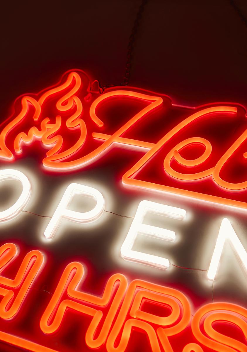 Dolls Home Hell Open Neon Sign - Red/White – Dolls Kill