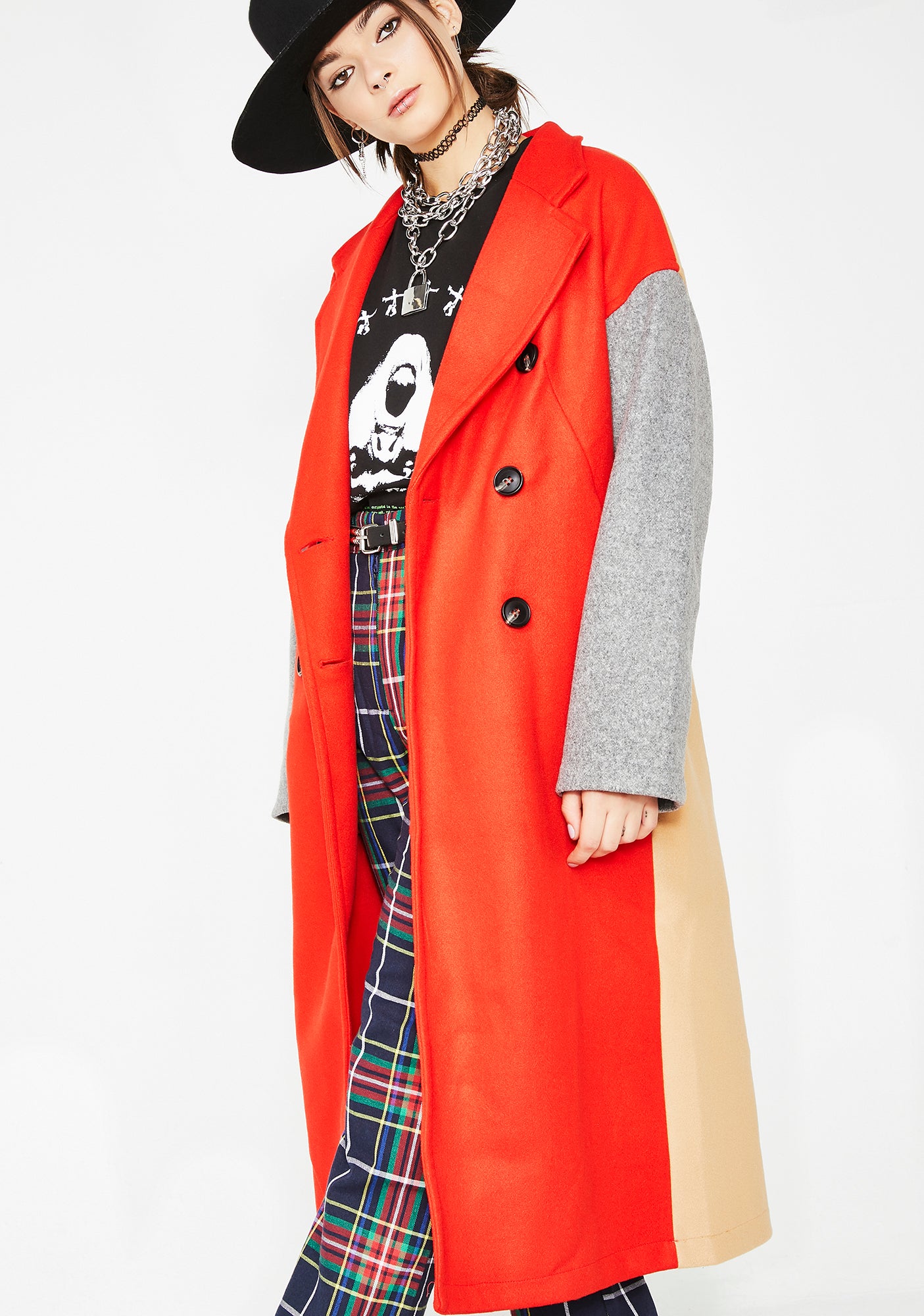 Instigator Colorblock Coat – Dolls Kill