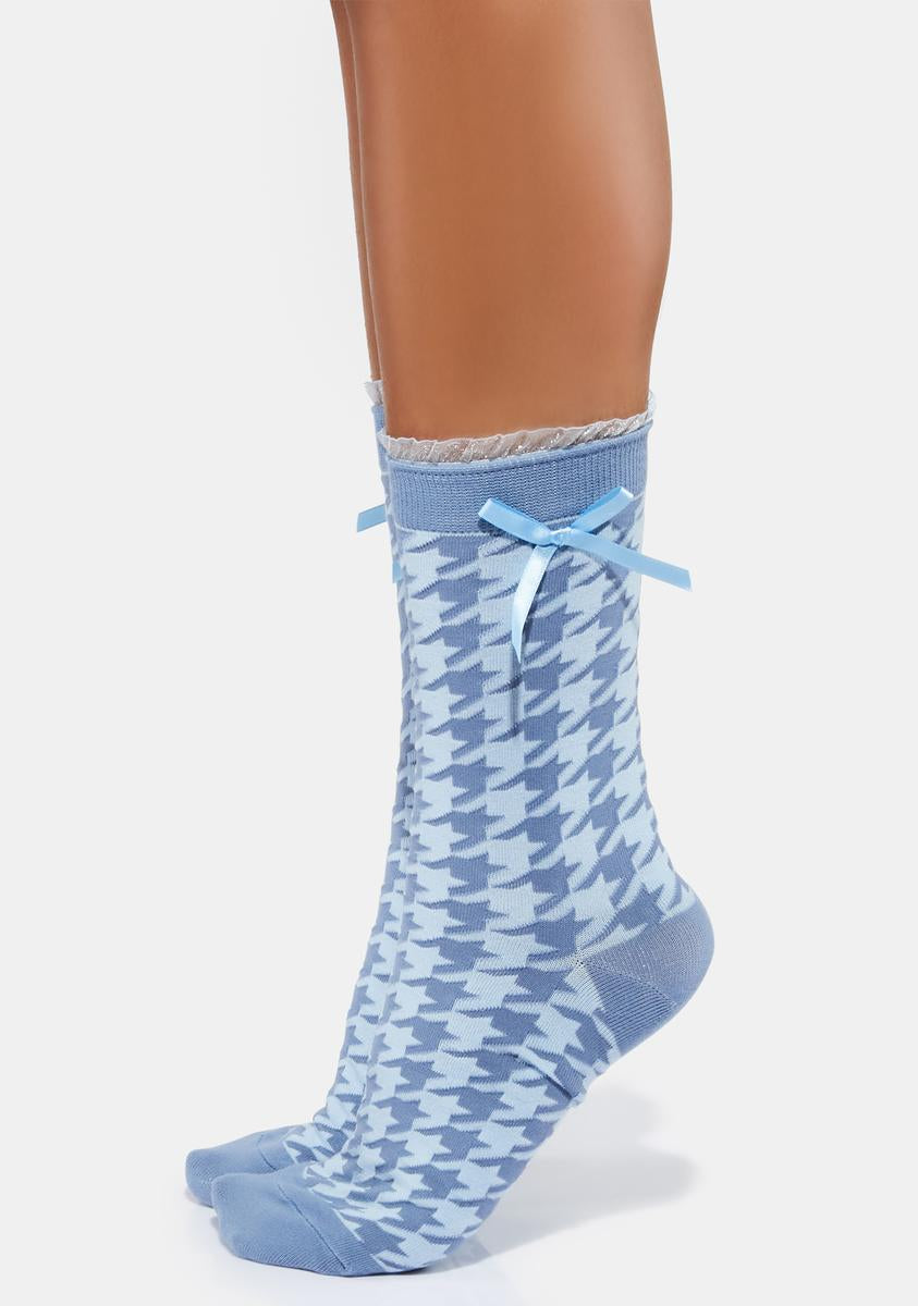 Ruffle Crew Bow Socks - Blue – Dolls Kill