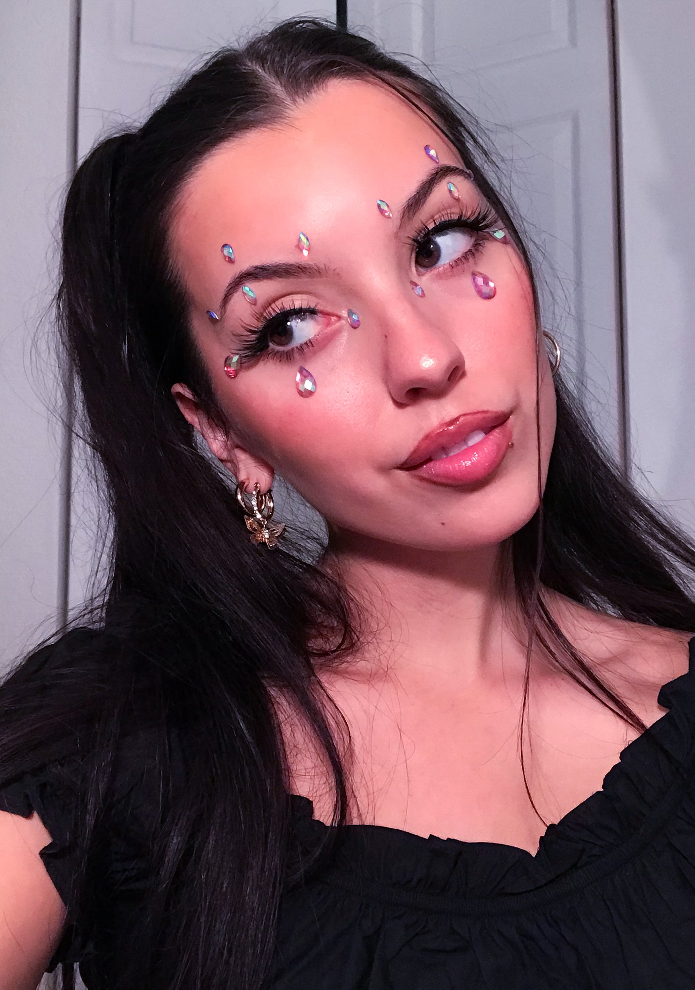 Individual Pink Face Jewels – Dolls Kill