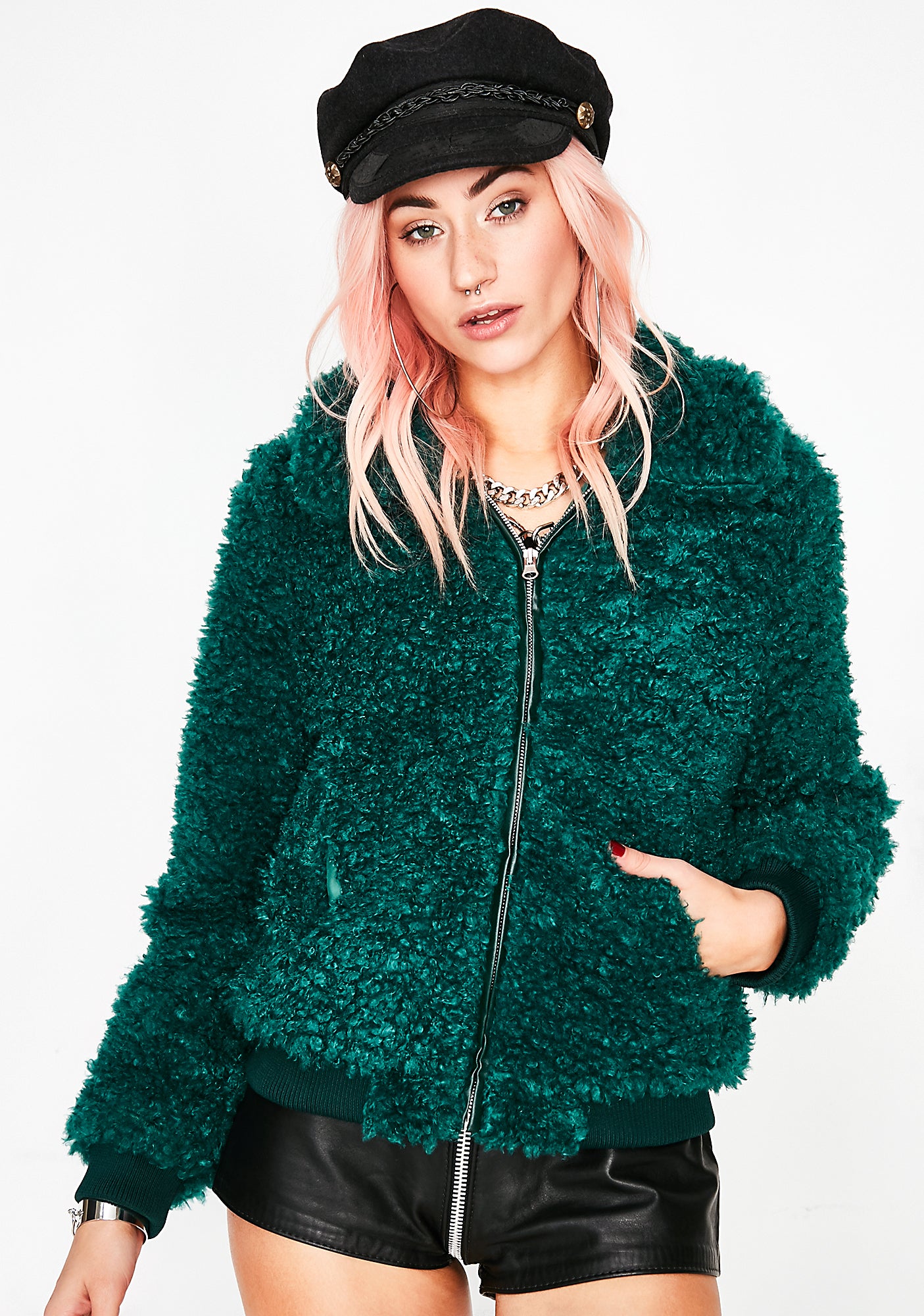 Dank Love Bird Fuzzy Jacket – Dolls Kill