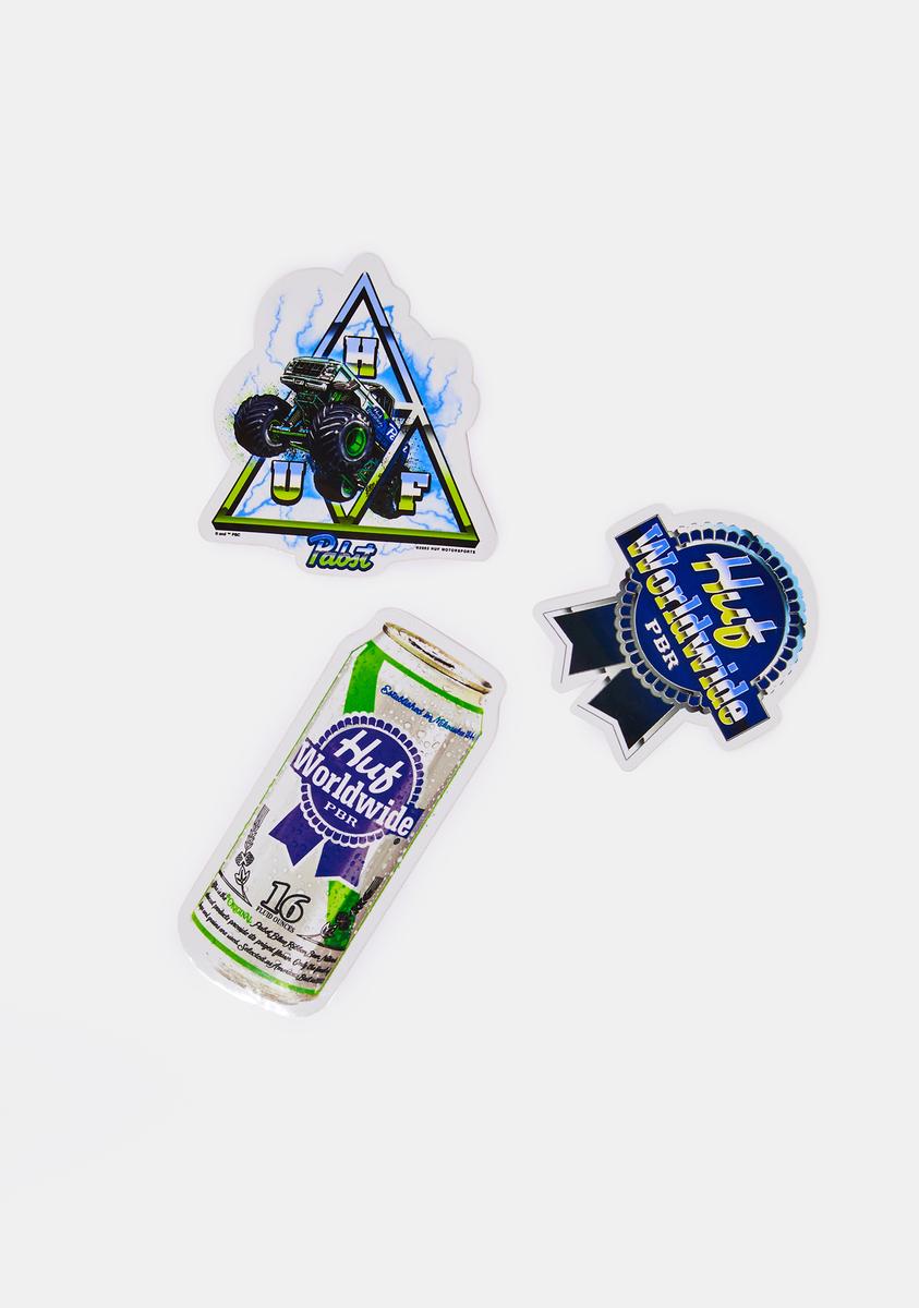 HUF HUF X PBR Sticker Pack – Dolls Kill
