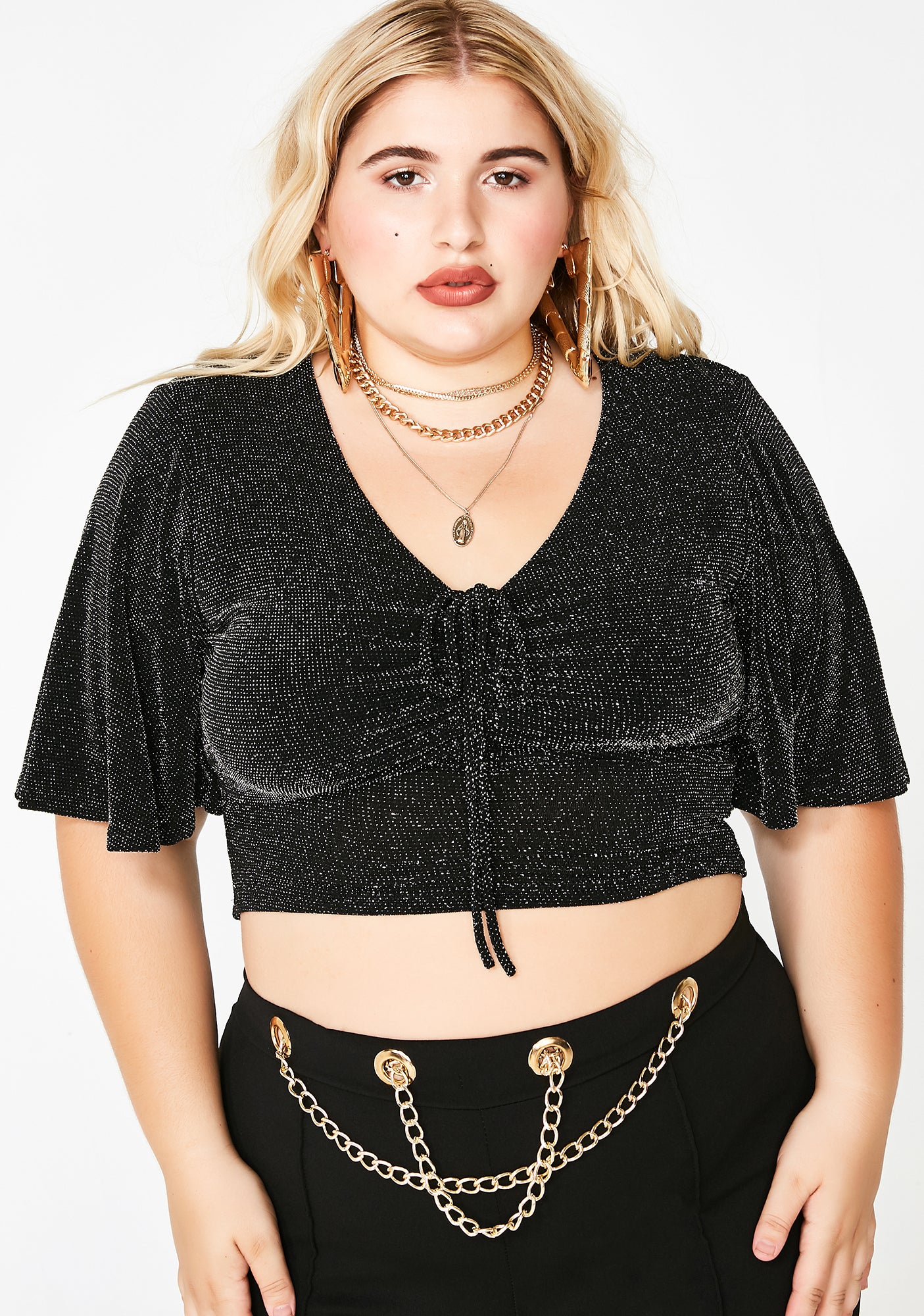 Sparkly Crop Top – Dolls Kill