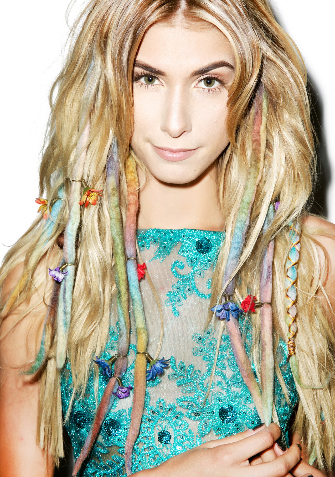 Lucky Flower Clover Clip-In Dreadlocks – Dolls Kill