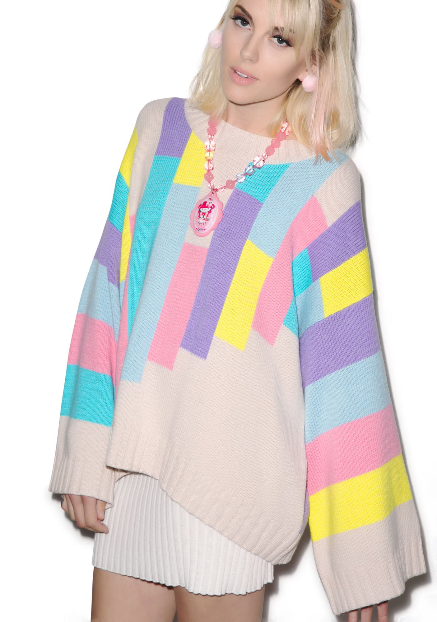80s Blocks Chunky Oversized Sweater – Dolls Kill