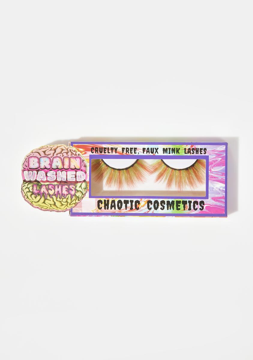 Chaotic Cosmetics Rave Festival Soft Synthetic Lashes - Orange Green ...