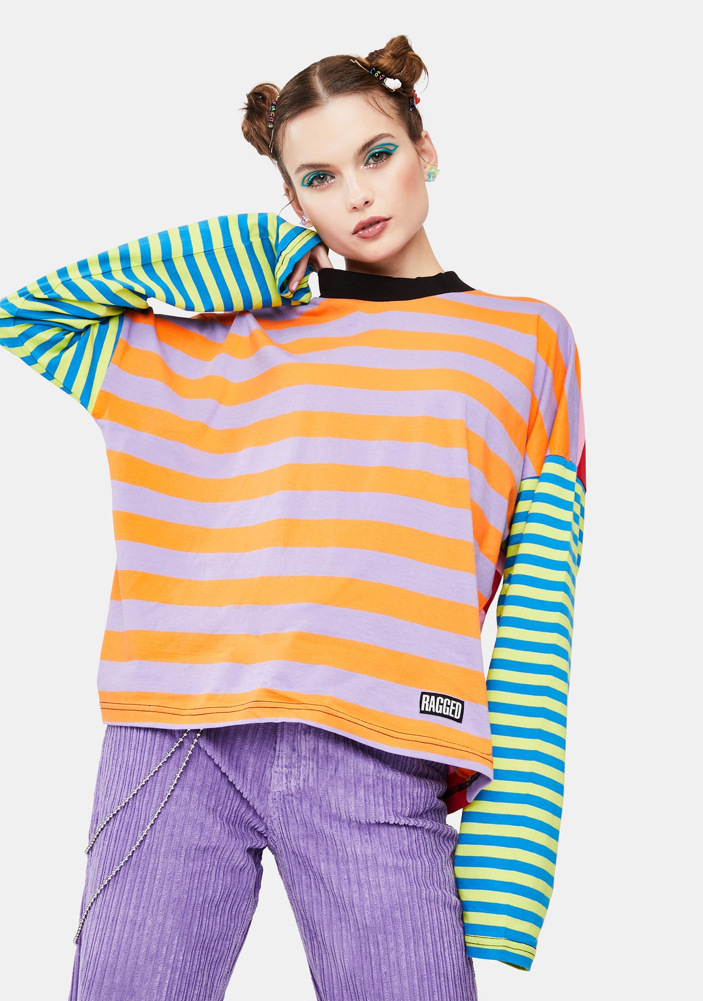Dive Striped Long Sleeve Tee – Dolls Kill