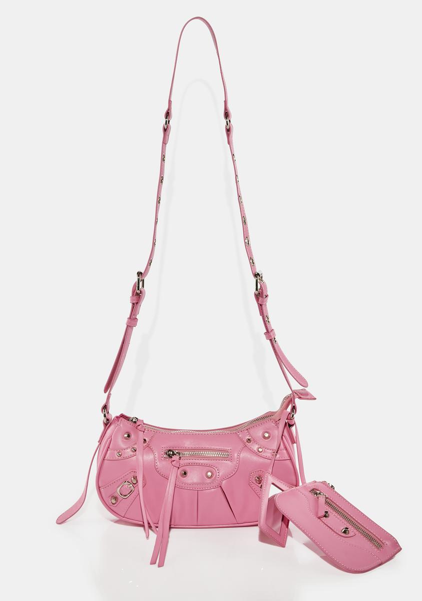 Public Desire Trackstar Pink Croc Shoulder Bag – Dolls Kill