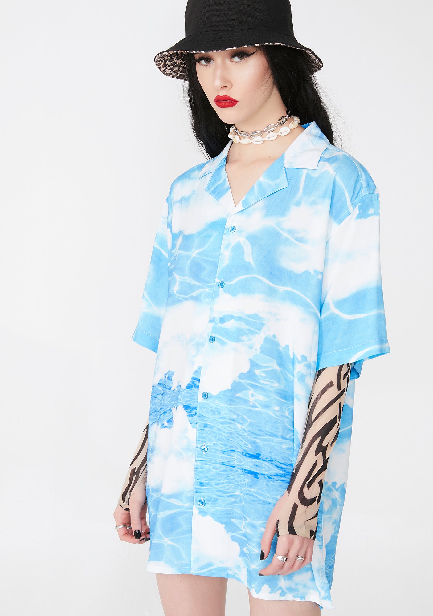 Waterfalls and Clouds Vacation Shirt – Dolls Kill