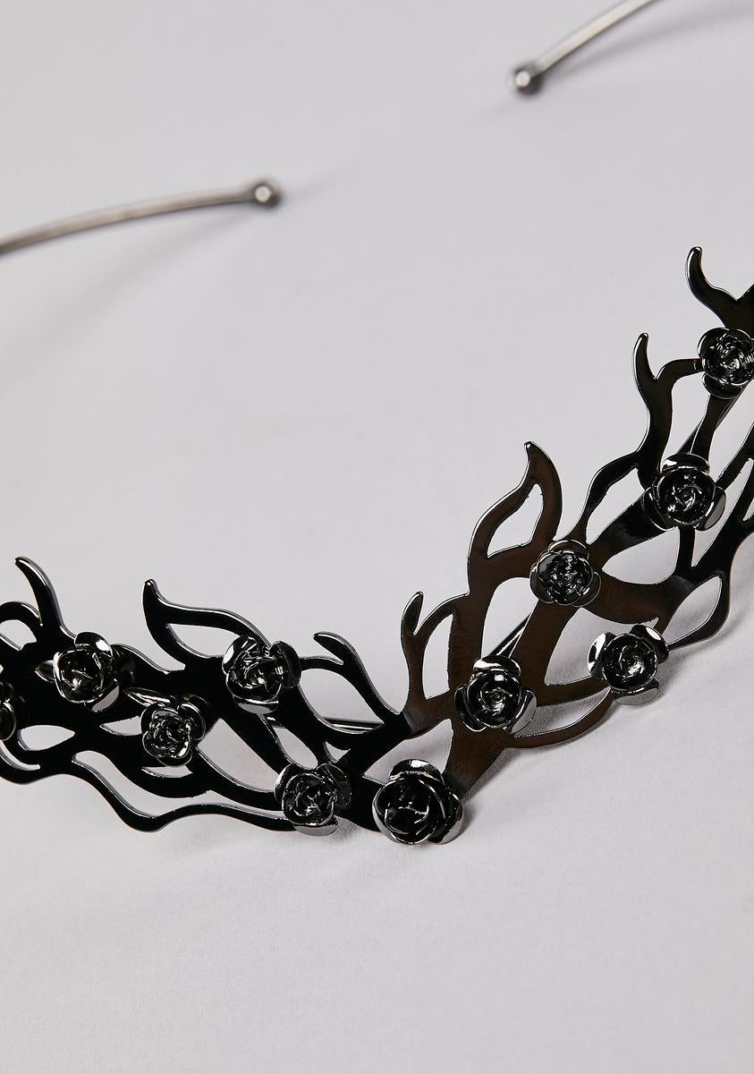 Rose Branch Metal Headpiece - Silver – Dolls Kill
