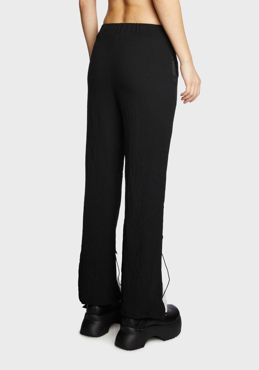 Zemeta Lace Up Pants - Black – Dolls Kill