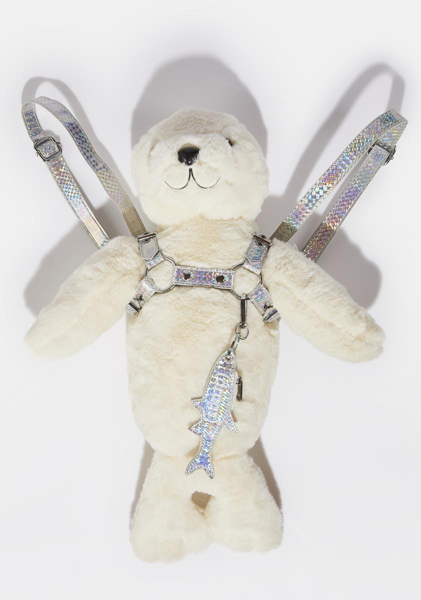 Club Exx Rave Seal Plush Backpack - White – Dolls Kill