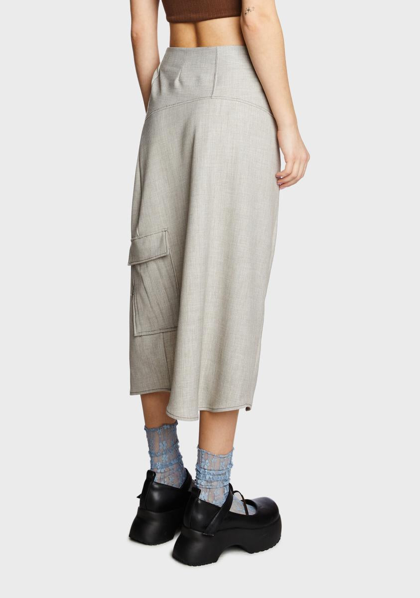 Zemeta Denim Lace Up Skirt - White – Dolls Kill