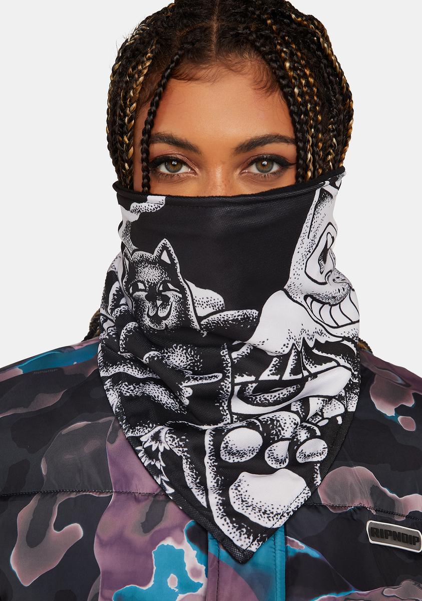 RIPNDIP Trippy Print Snow Mask - Black/White – Dolls Kill
