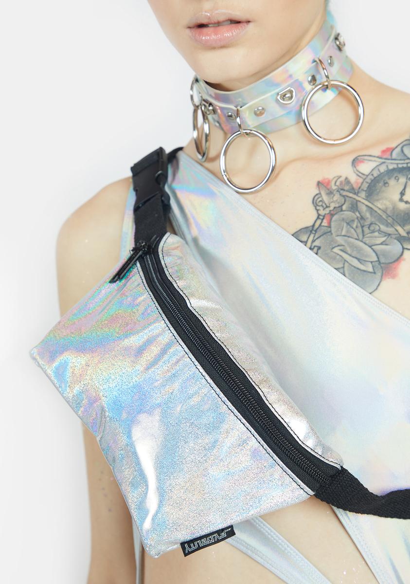 Silver Laser Ultra Slim Fanny Pack – Dolls Kill