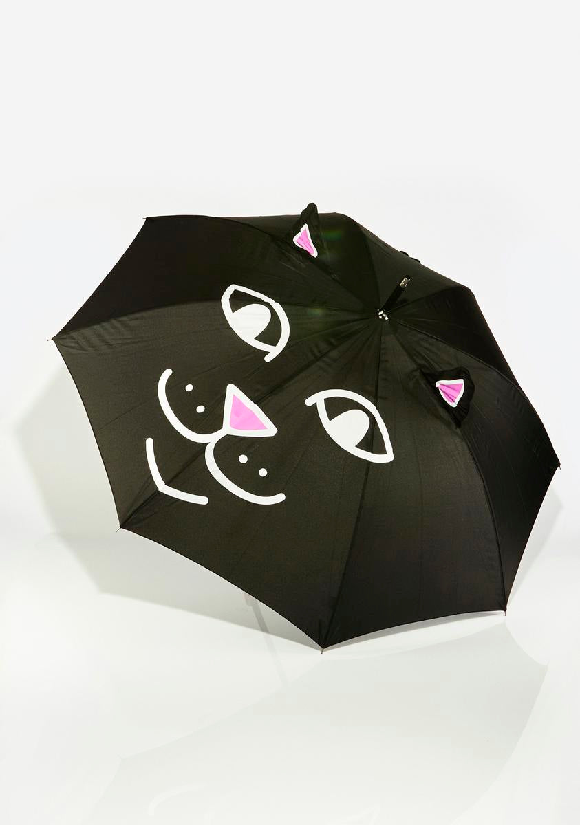 Ripndip Cat Graphic Lord Jerm Umbrella - Black – Dolls Kill