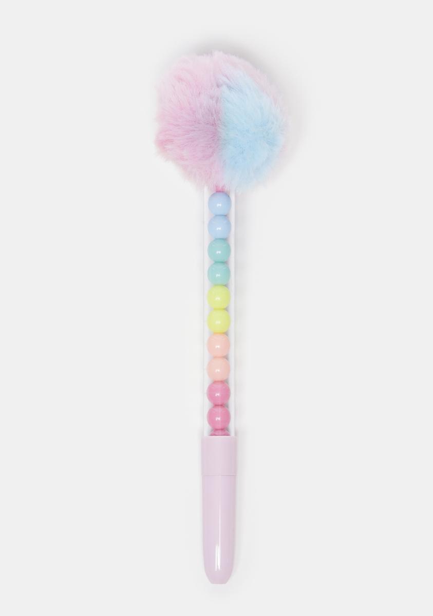 Pom Pom Bead Ballpoint Pen - Multi – Dolls Kill