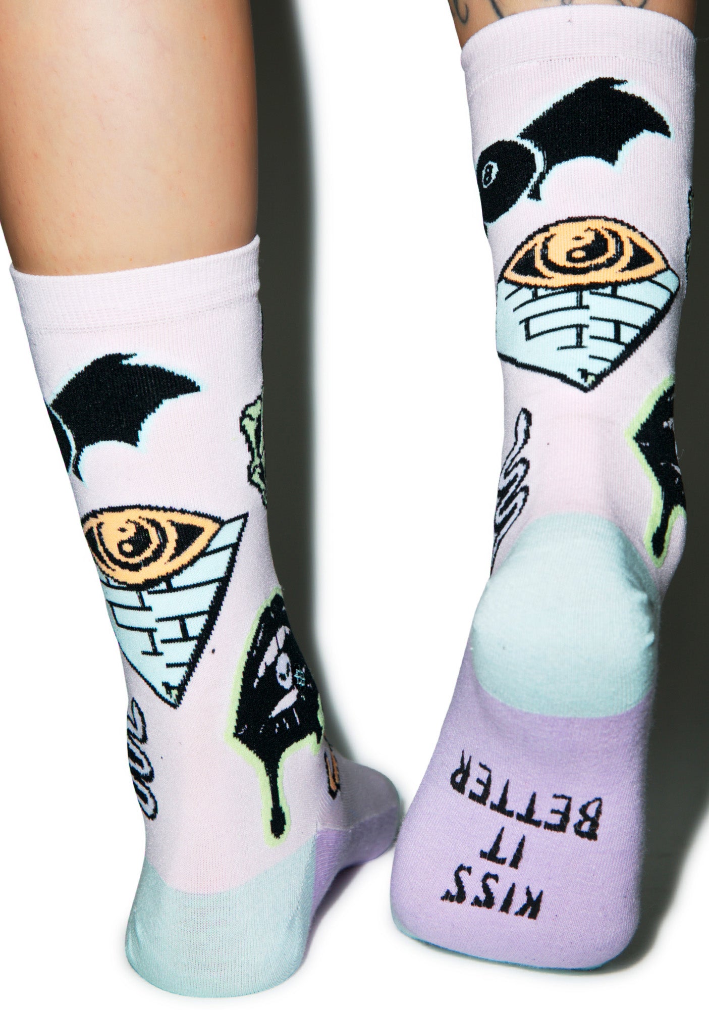 Punk N Patch Pastel Socks – Dolls Kill