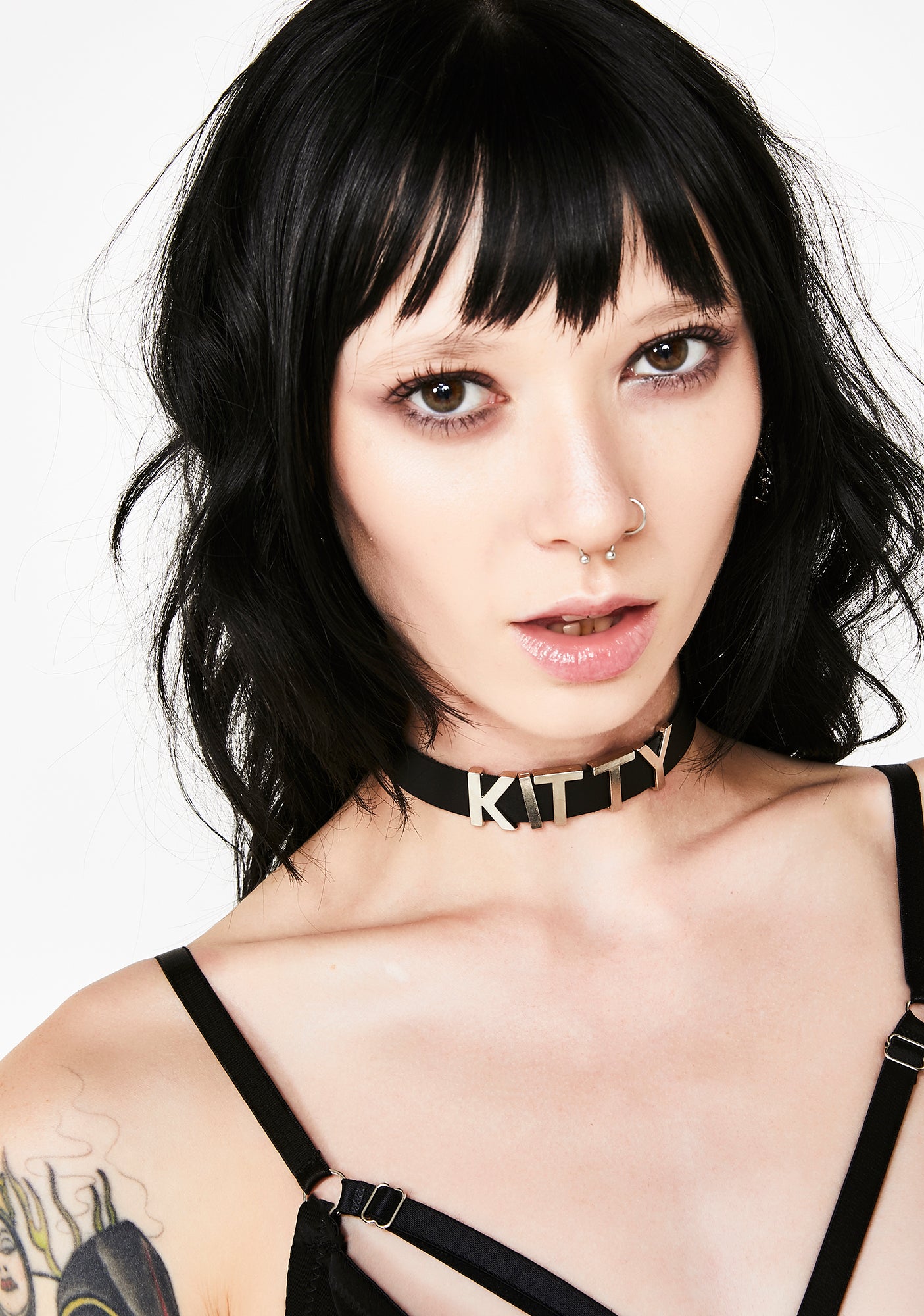 Silver Halloween Kitty Cat Choker Black – Dolls Kill