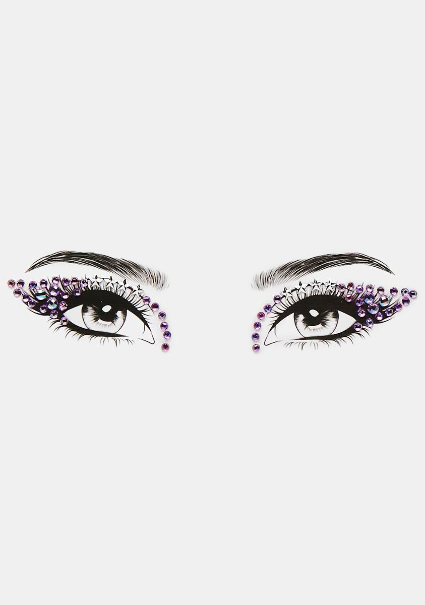 Filled Wing Rhinestone Eye Gems - Purple – Dolls Kill