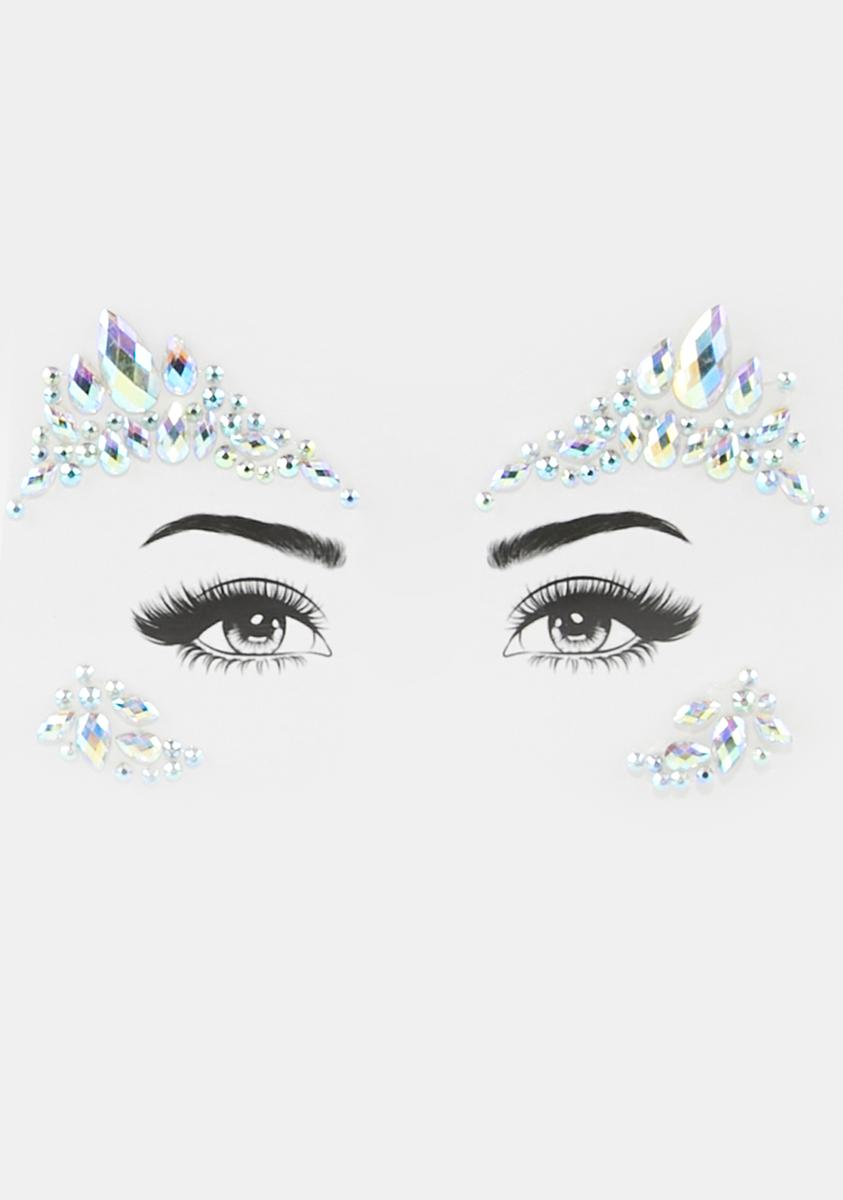 Iridescent Diamond Cluster Face Jewels – Dolls Kill
