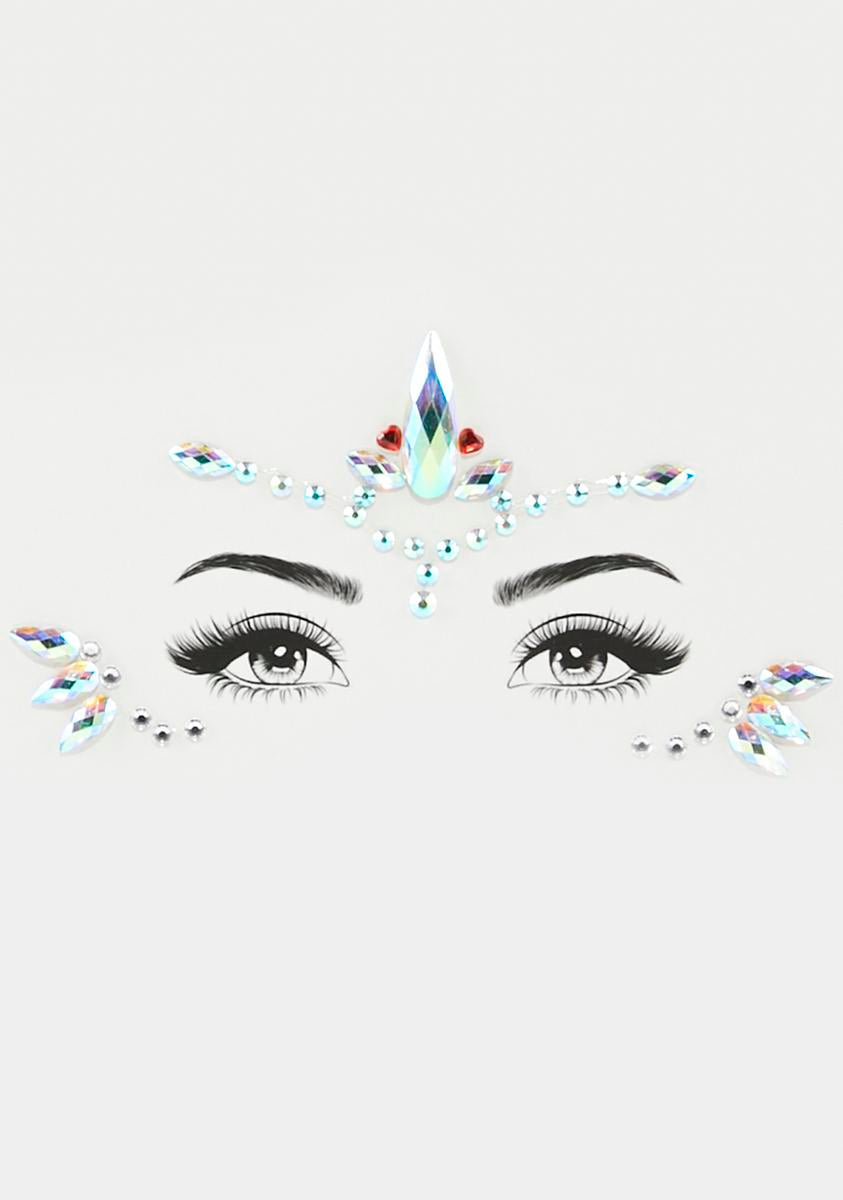 Diamond Round Forehead Under Eye Face Jewels - Light Pink/Peach – Dolls ...