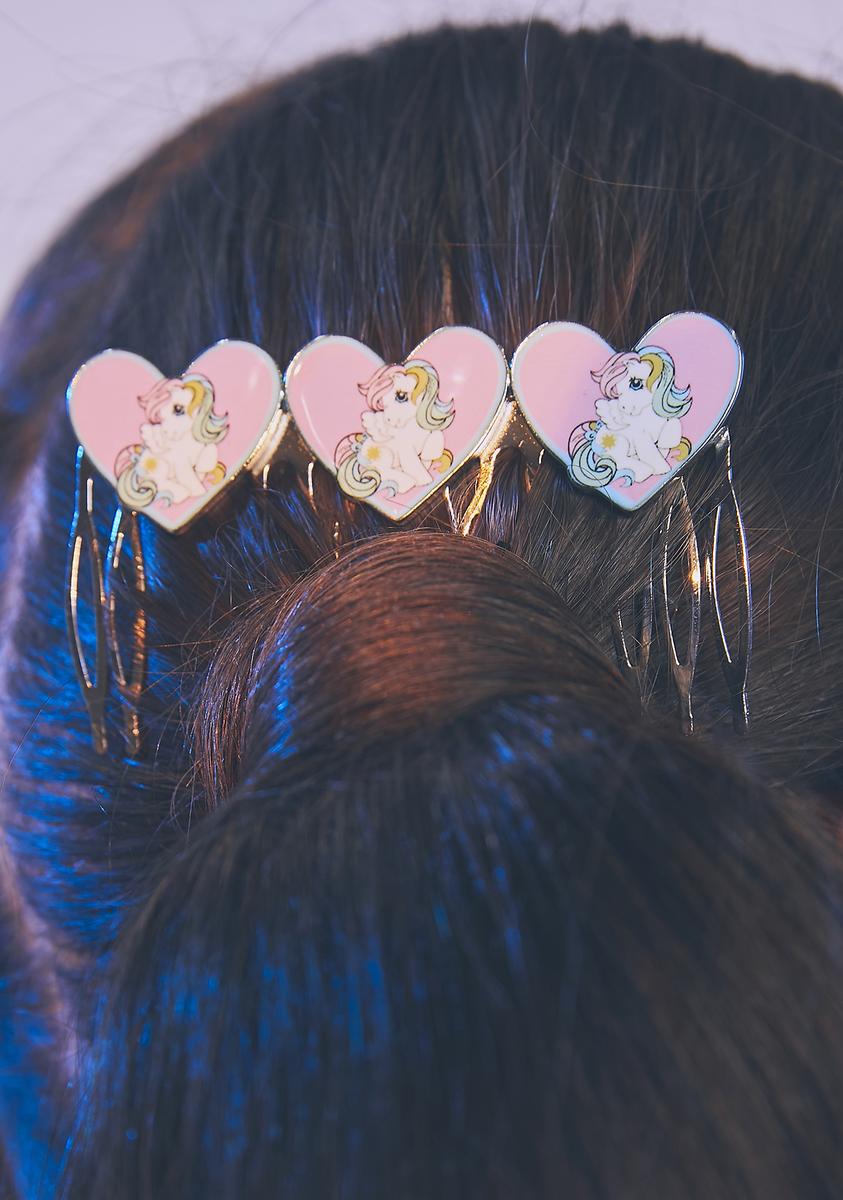 Dolls Kill X My Little Pony Enamel Hair Clip Combs - Pink