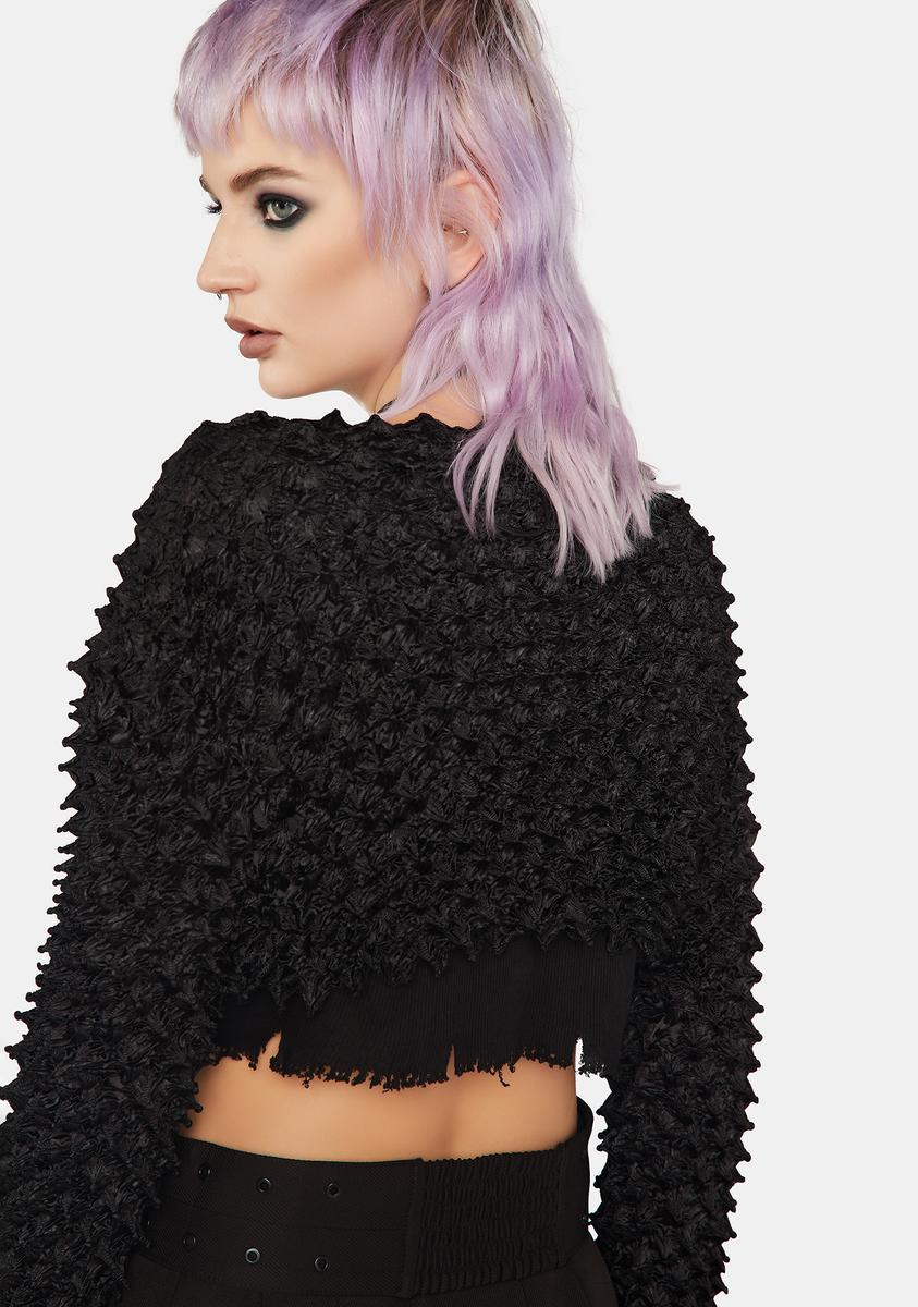 Punk Rave Crinkled Long Sleeve Jacket - Black – Dolls Kill