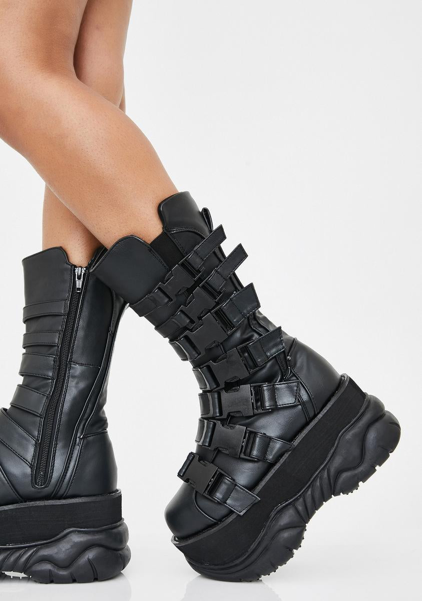 Neptune-210 Unisex Platform Mid-Calf Boots – Dolls Kill