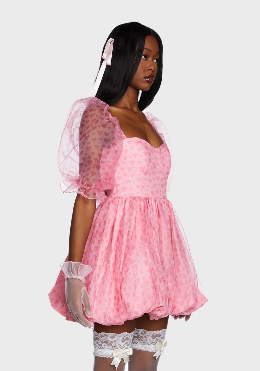 Sheer Mesh Ruffle Gloves - Pink – Dolls Kill