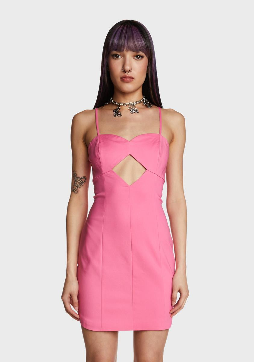Cut Out Mini Dress - Pink – Dolls Kill