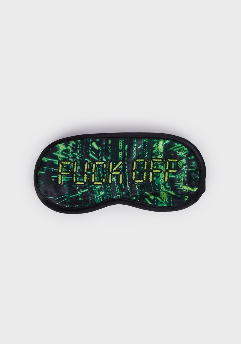 Cyberdog F**k Off Sleep Mask - Green – Dolls Kill
