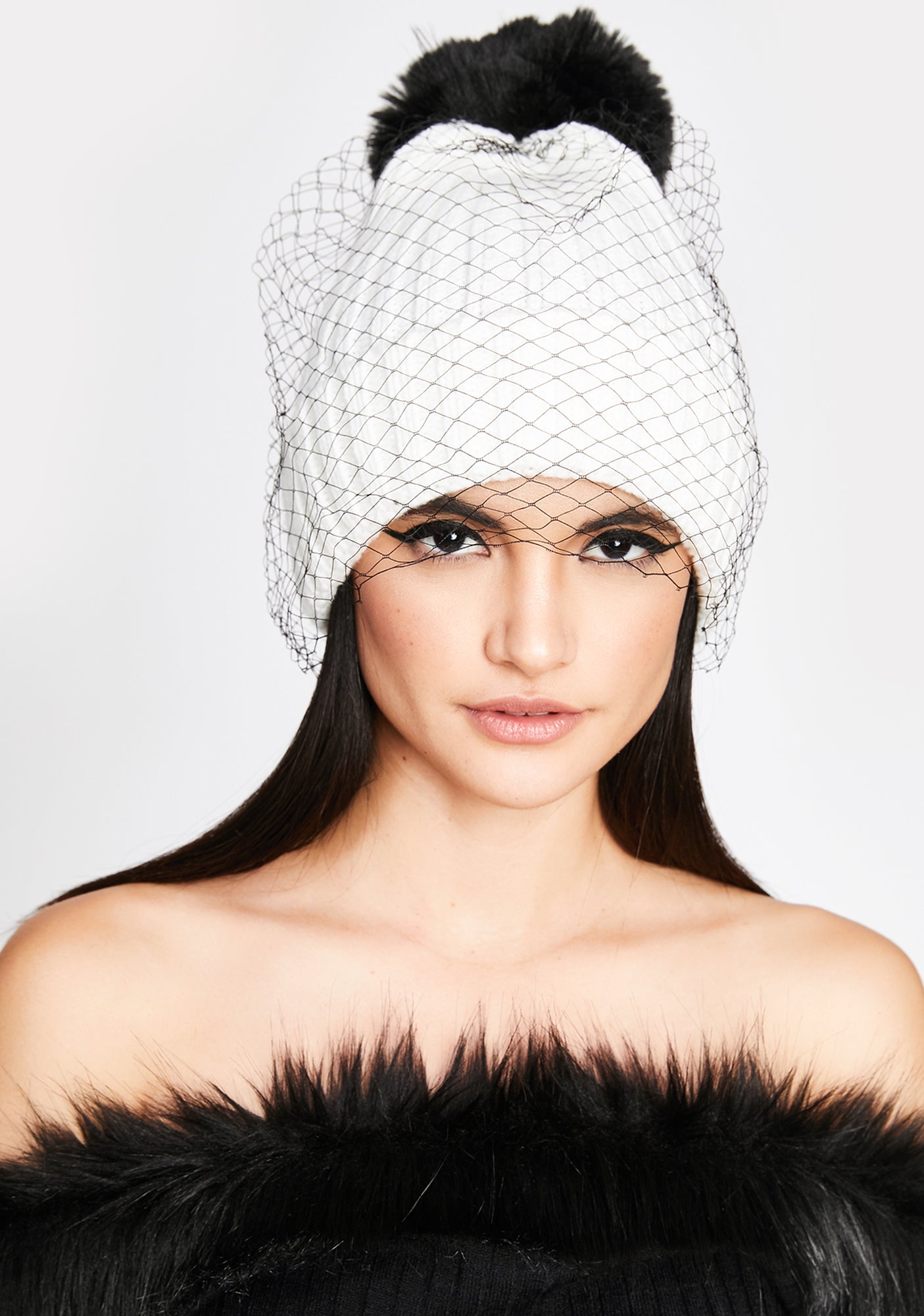 Angel Sad For What Fishnet Beanie – Dolls Kill