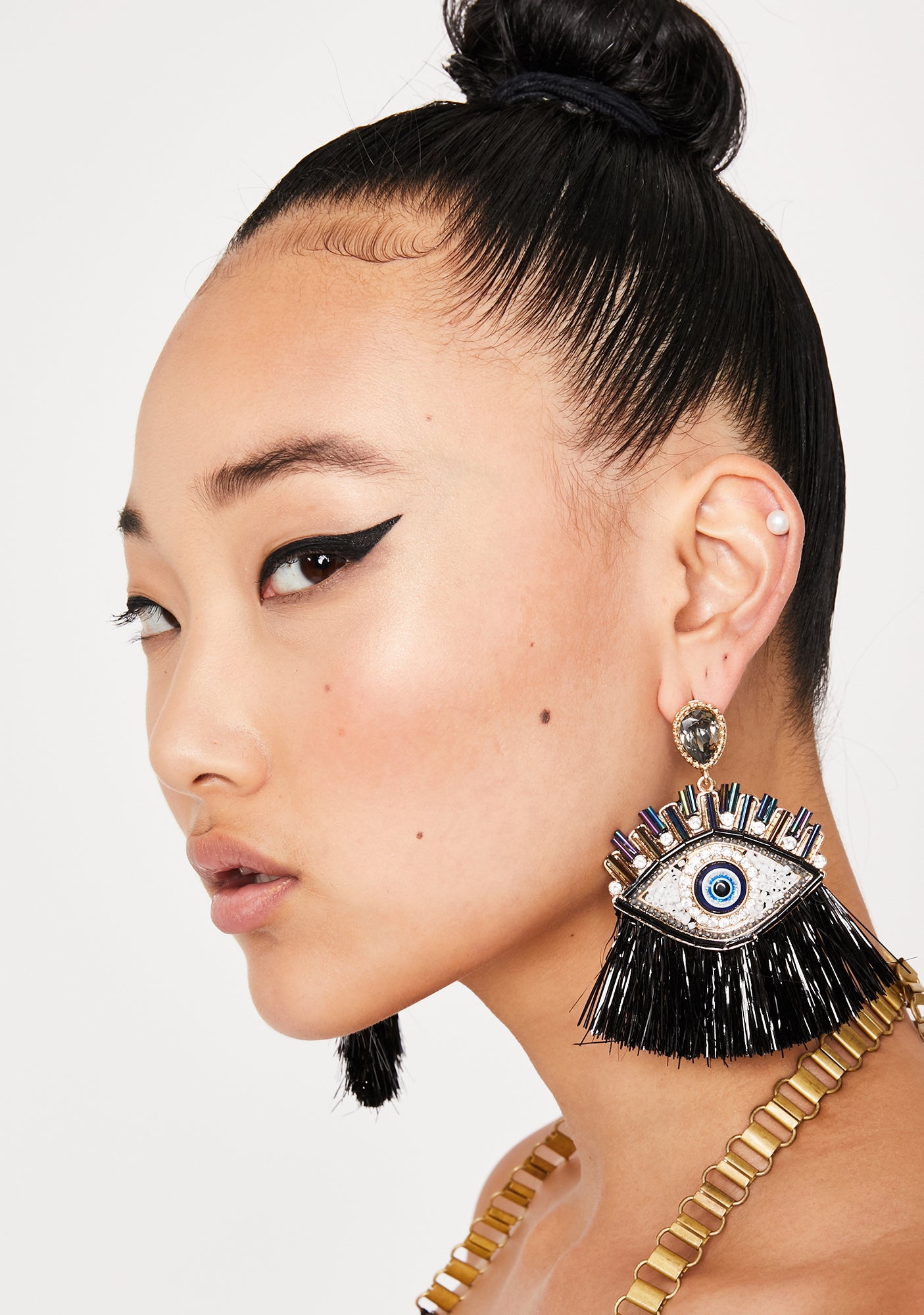 Eye Streamer Tassel Earrings – Dolls Kill