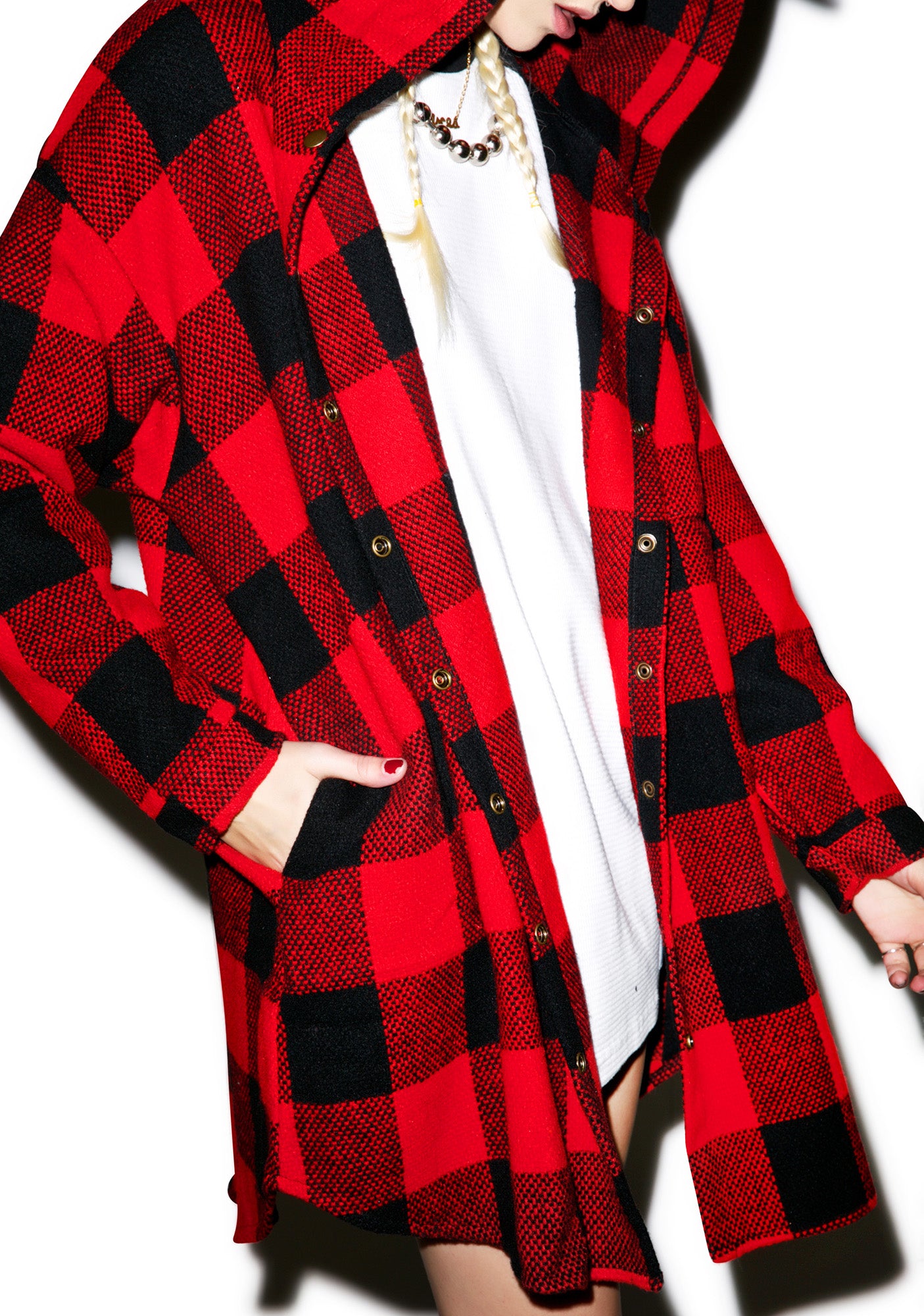 Hunter Hooded Flannel – Dolls Kill