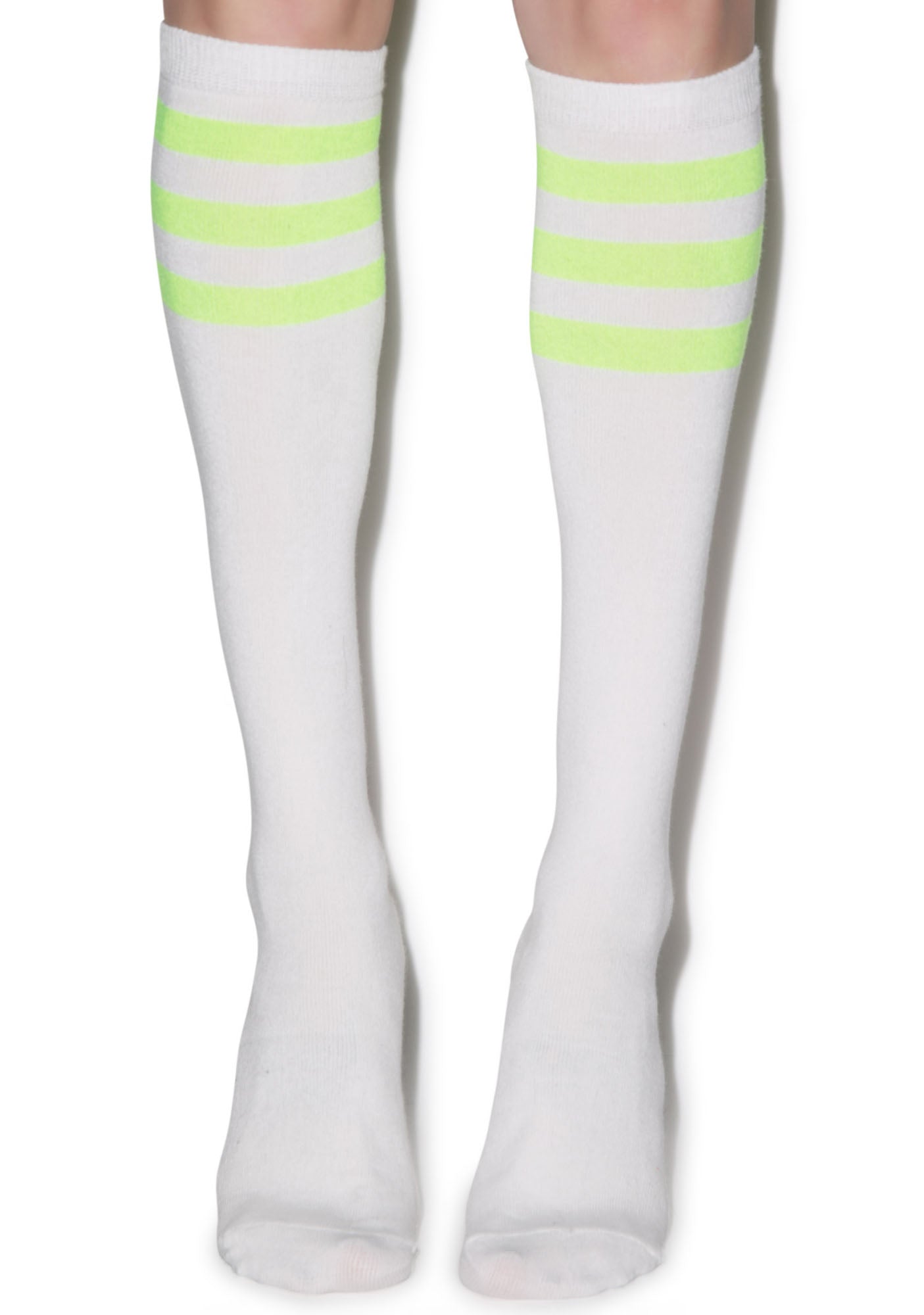 Rockin' White Stripe Socks – Dolls Kill