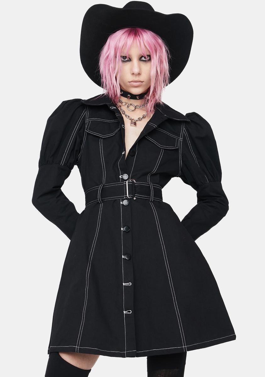 Punk Rave Princess Sleeve Shirt Dress – Dolls Kill