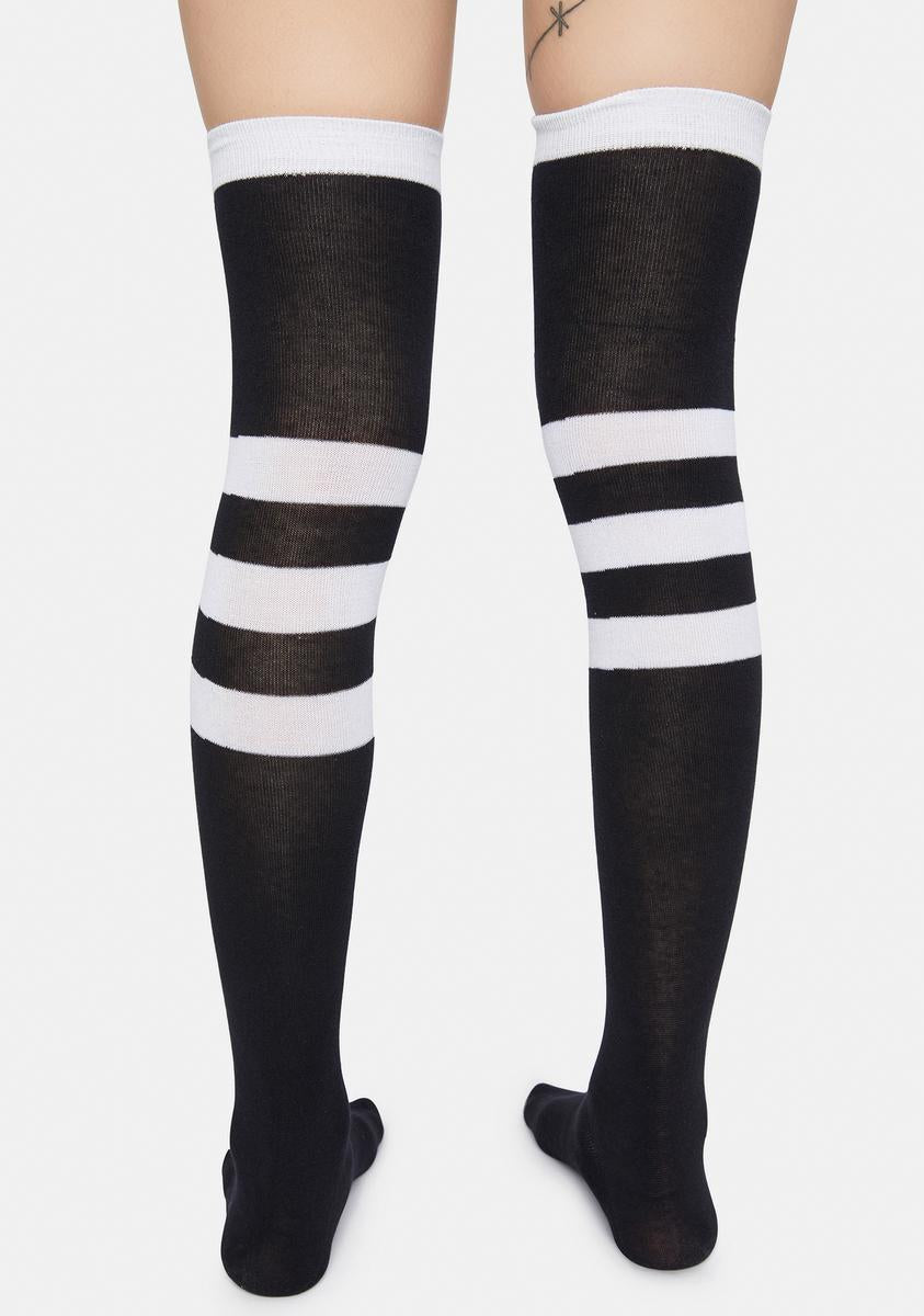 Scoring High Stripe Knee High Socks – Dolls Kill