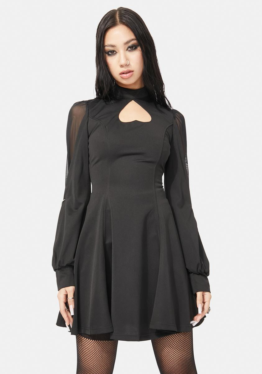 Punk Rave Transparent Sleeve Mini Dress – Dolls Kill