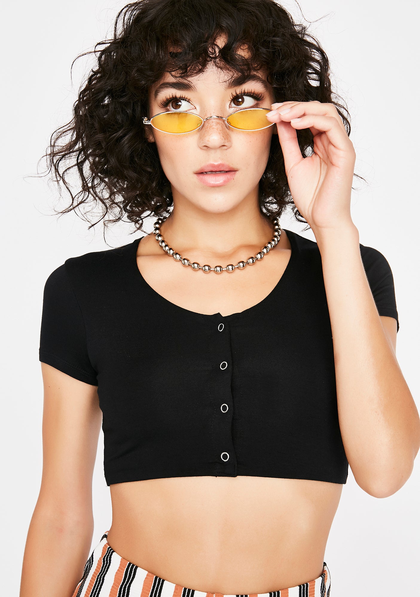 Crop Henley Top – Dolls Kill