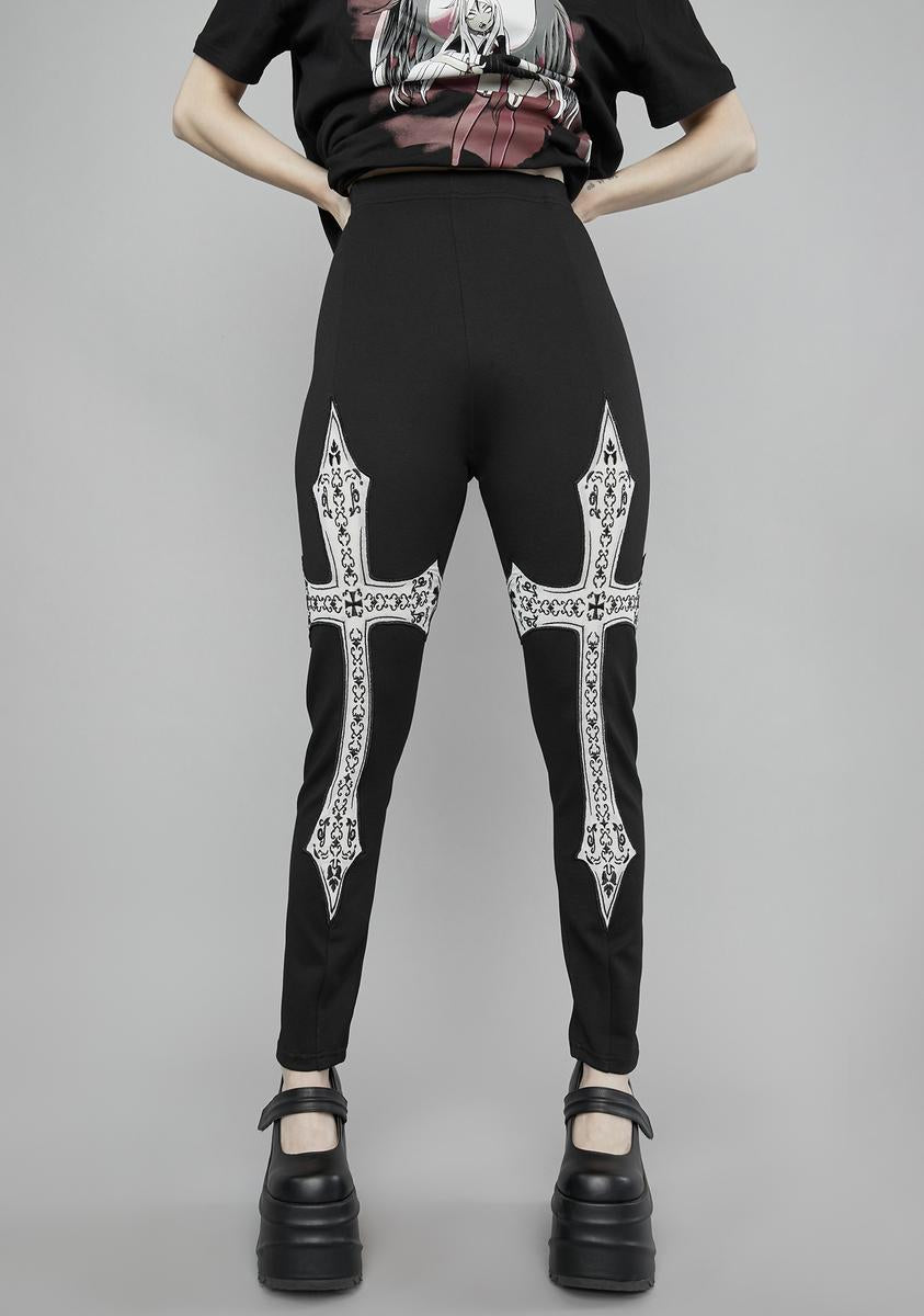 Cross Pattern Leggings
