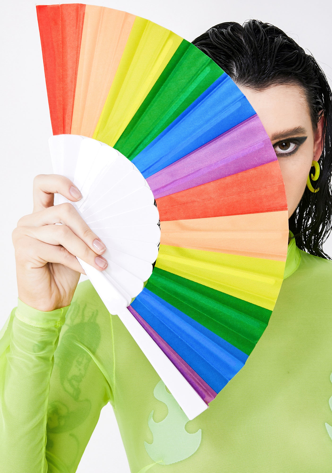 Rainbow Bliss Striped Fan – Dolls Kill