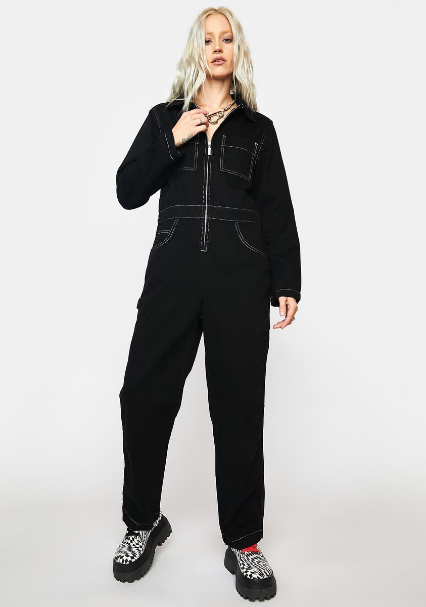 Kickers Black Classic Boiler Suit – Dolls Kill
