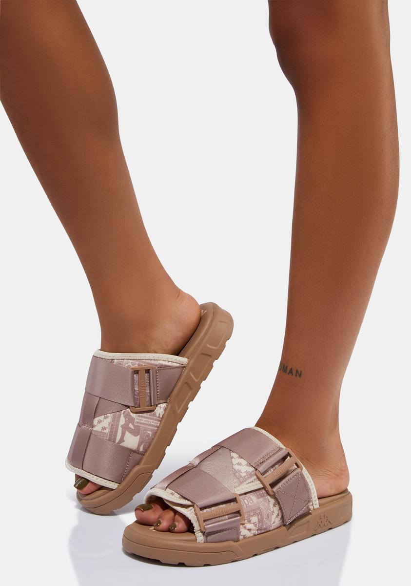 Kappa Authentic Nuuk 1 Slide Sandals - Beige – Dolls Kill